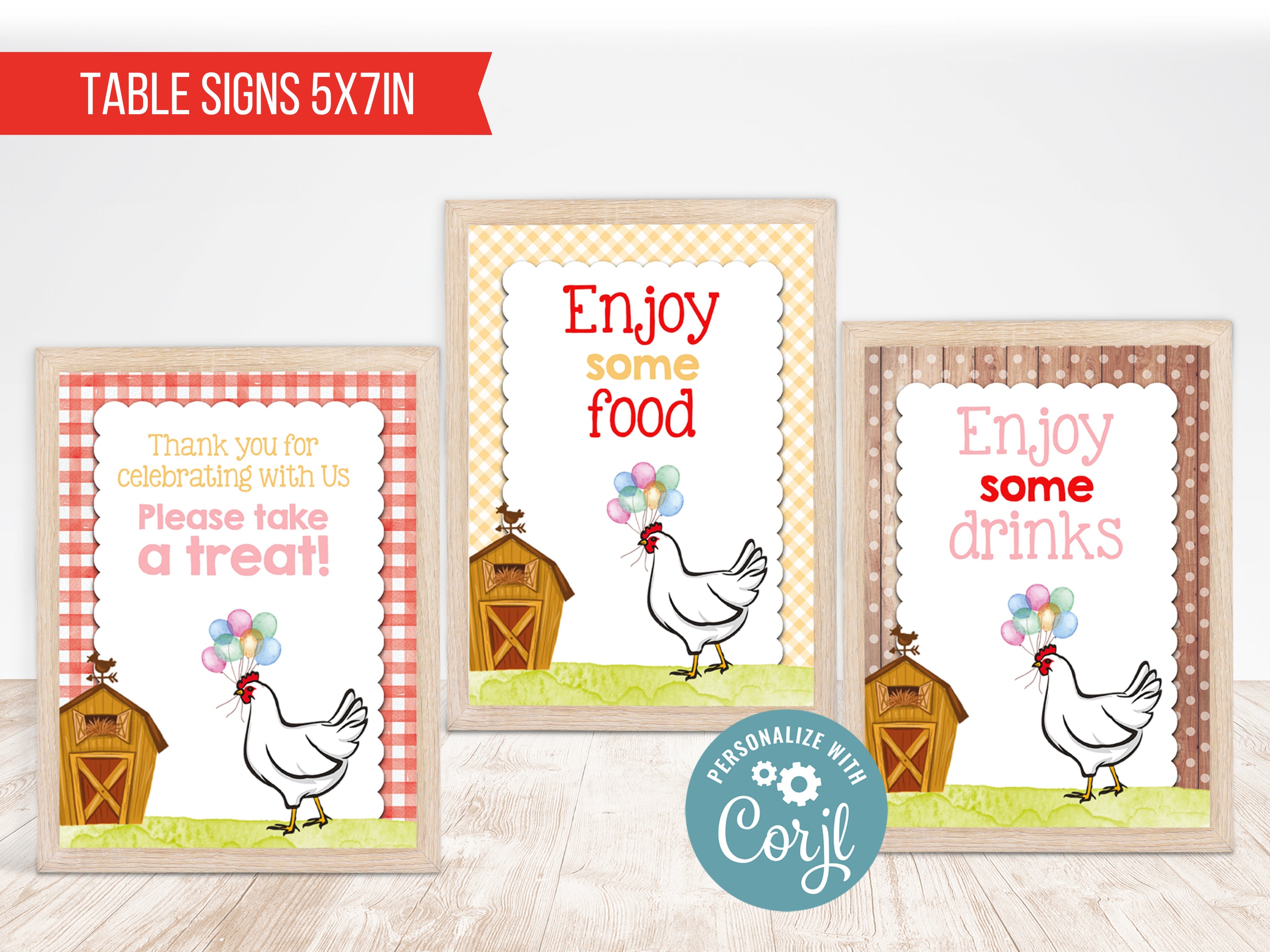 Chicken Birthday Party Decorations, Kids Chicken Party Cute Decorations ...