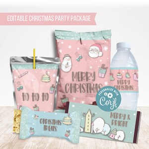 Kids Christmas Party Bundle Kit, Festive Holiday Template Printable - Etsy
