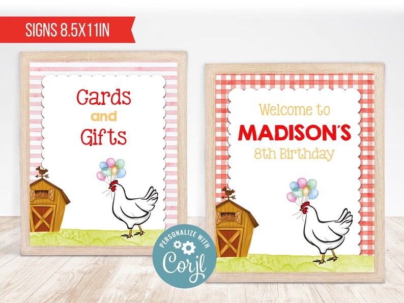 Chicken Birthday Party Decorations, Kids Chicken Party Cute Decorations ...