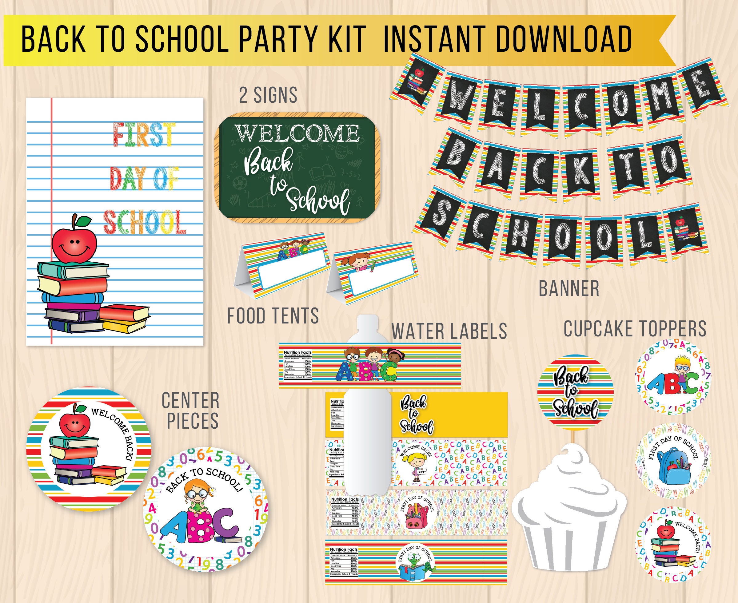 Back to School Theme Party Decorations classroom Decoration - Etsy