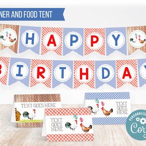 Chicken Rooster Birthday Party Decorations, Chicken Themed Twin Party ...