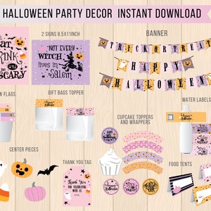 Pink Halloween Party Decorations Cute Halloween Party - Etsy