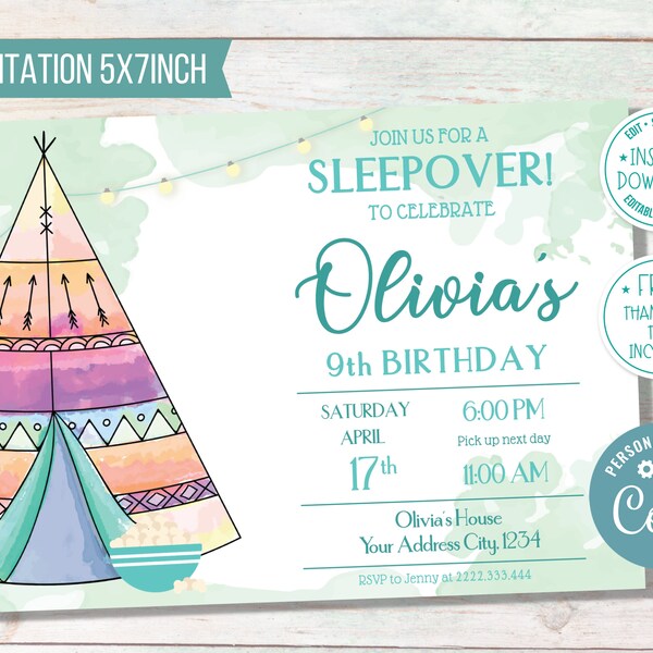 Teenage Theme Invite - Etsy