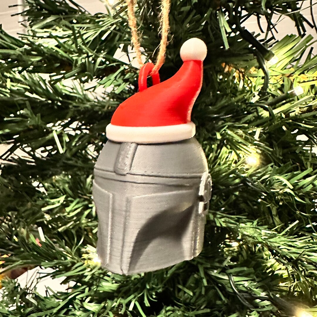 Star Wars Inspired Mandalorian Helmet Christmas Holiday Ornament - Etsy