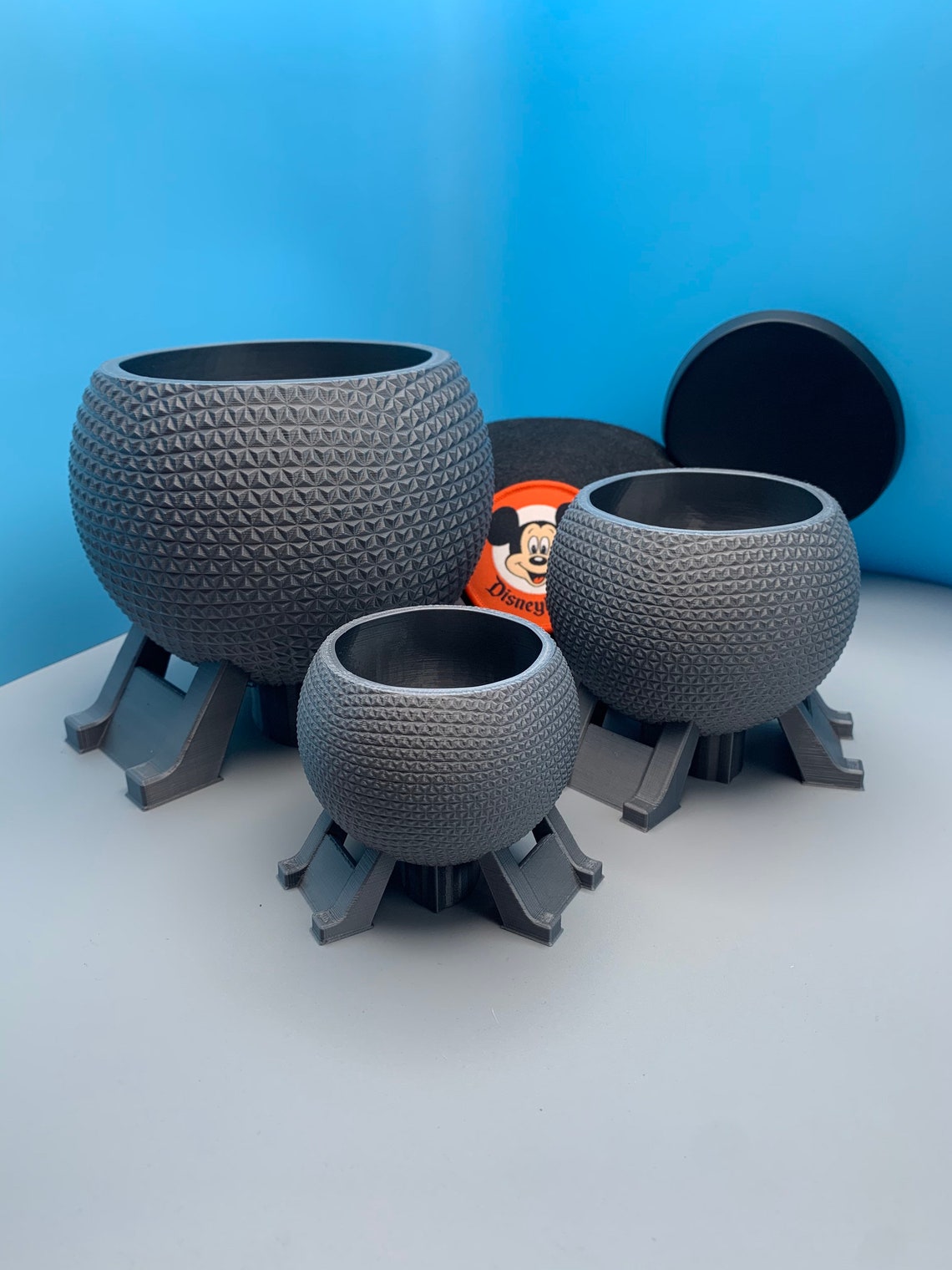 Epcot Theme Park Spaceship Earth Planter Pot Inspired by Walt | Etsy