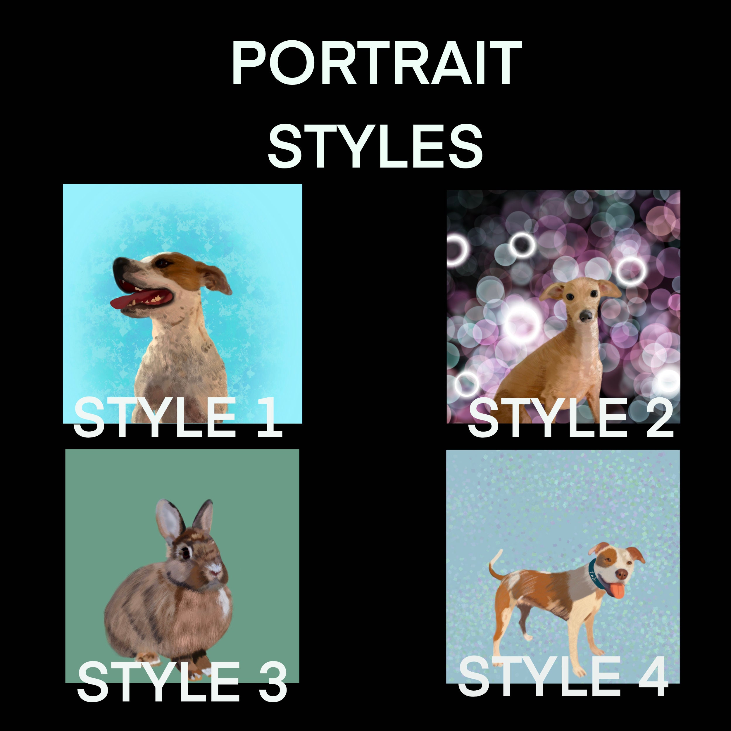 Digital Full Body Pet Portrait, Digital Dog Portrait, Digital Cat ...