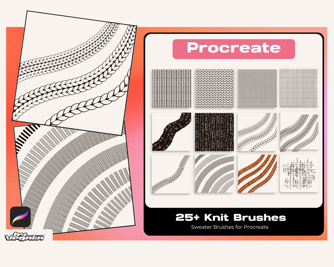 Knit & Woven Procreate Brushset: Sweater Texture Brushes (digital ...