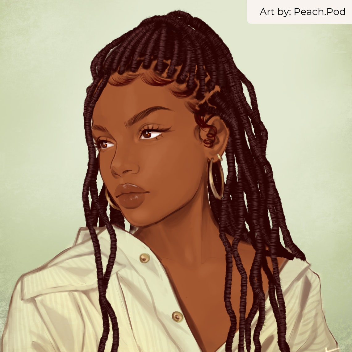 Procreate Highlight Light Braid and Loc Brushes Anime Cartoon - Etsy