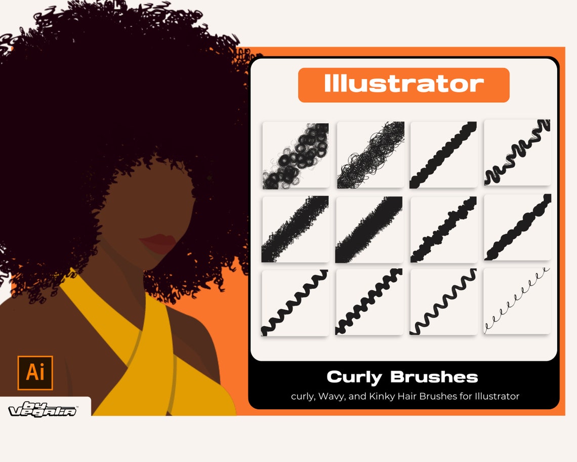 Illustrator Curl Coil 4C Scatter Brush Digital Painting - Etsy