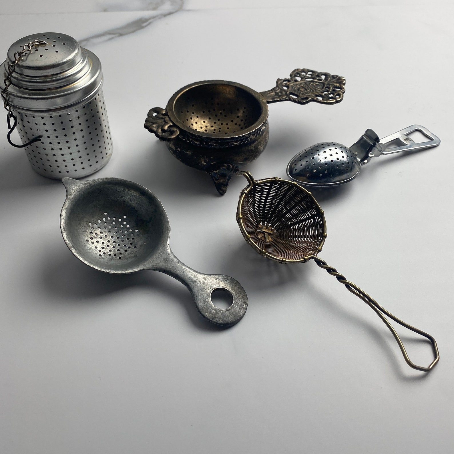 Tea Strainers / Tea Steeper / Tea ball / Vintage kitchen tools | Etsy