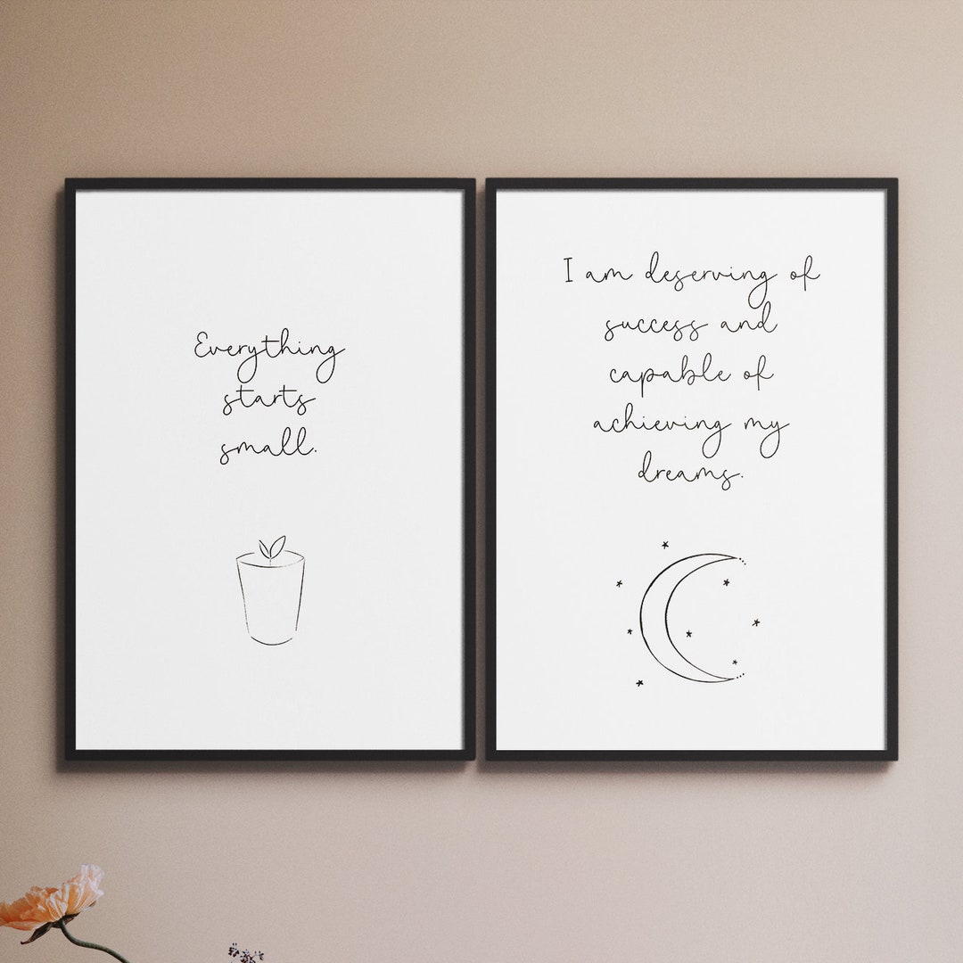 Affirmation Poster Set Affirmative Cards Affirmative Gift Printable ...