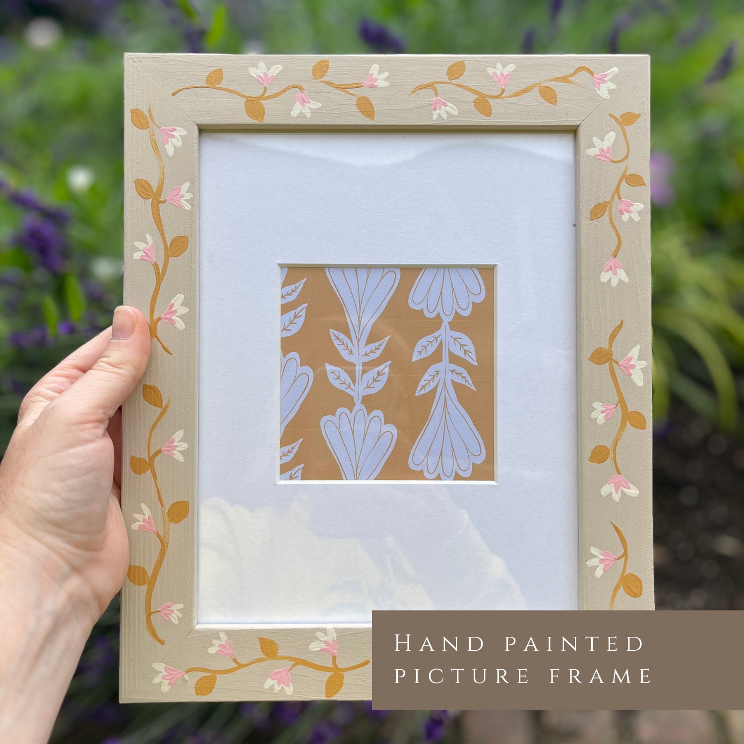 Boho Style Flower Power Hand Painted Photo Frame 9 X 7 - Etsy