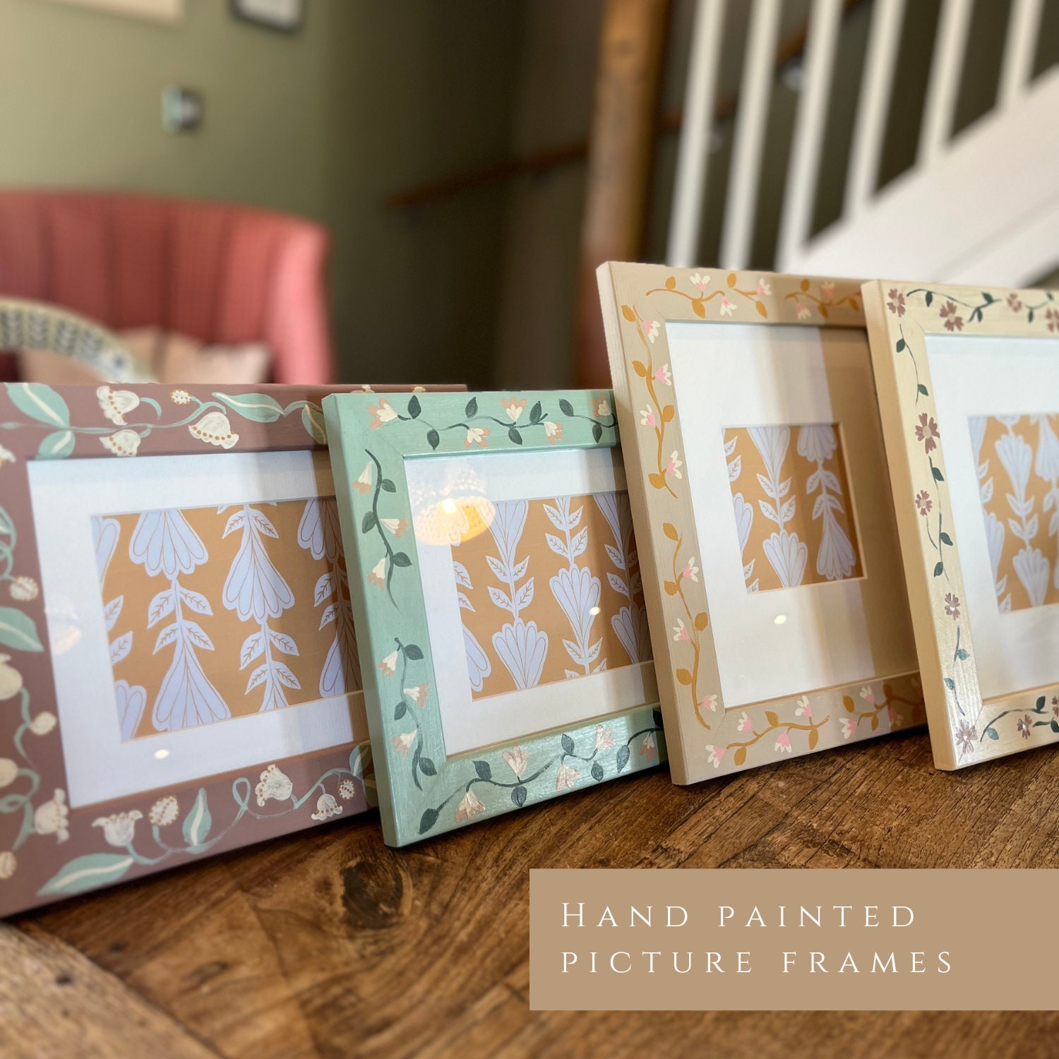 Boho Style Flower Power Hand Painted Photo Frame 9 X 7 - Etsy