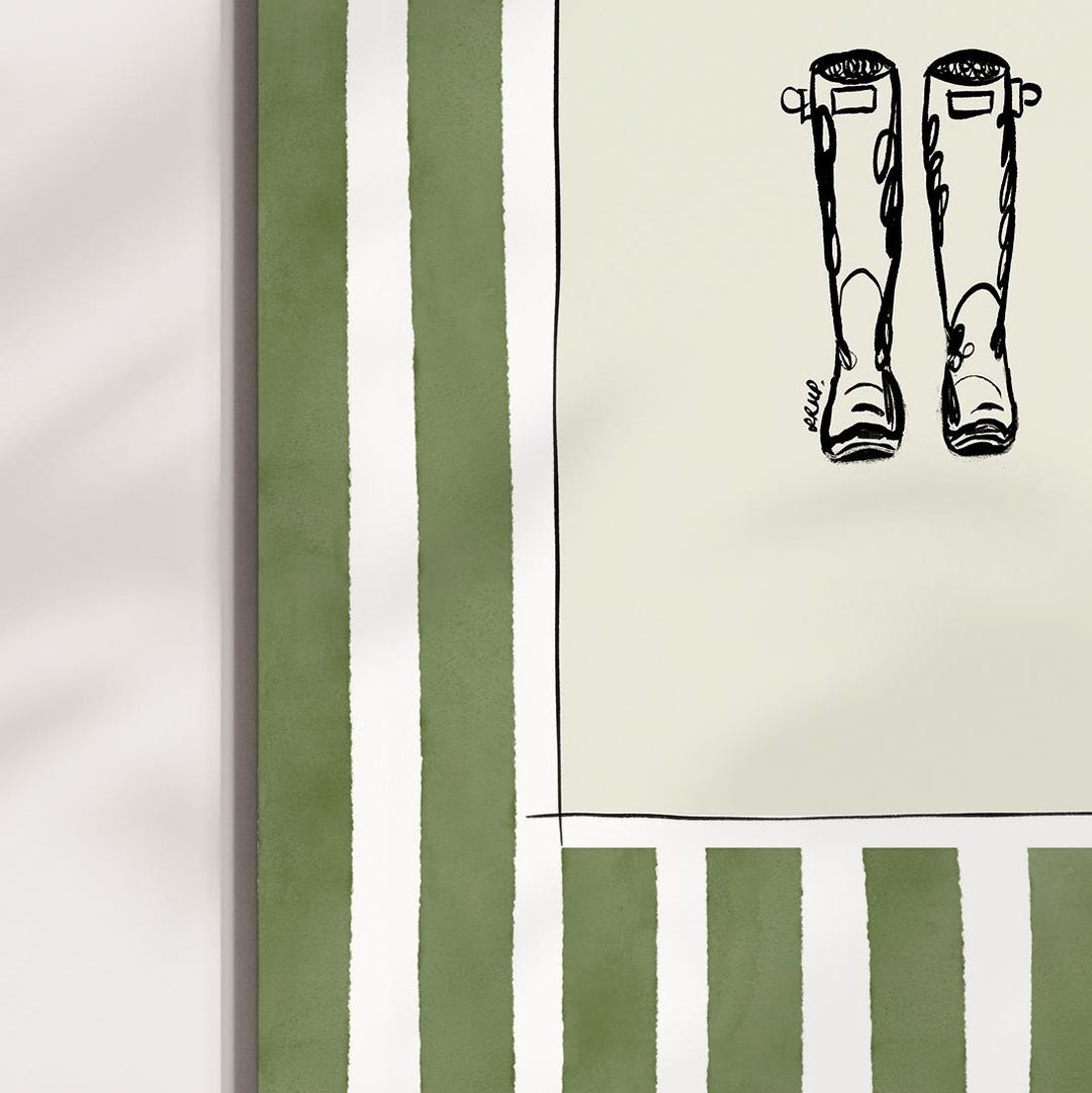 Art Print Artful Gift Line Drawing Wellies Line Art Artful Art Prints ...