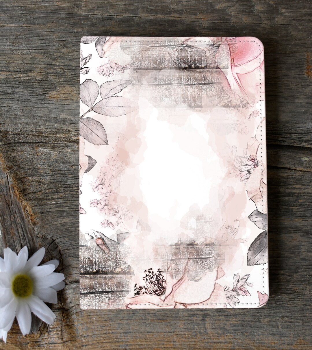 Journal Sublimation Design Template Floral Wood Splash With Colored ...