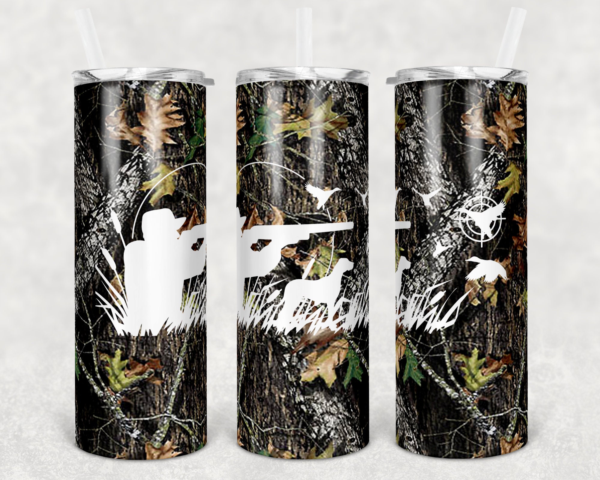 20 oz Skinny Tumbler Duck Hunting Camo Sublimation Design | Etsy
