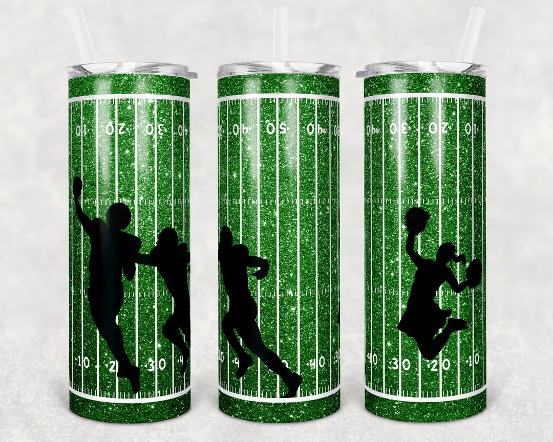 20 Oz Skinny Tumbler Glitter Football Field Sublimation Design Digital ...