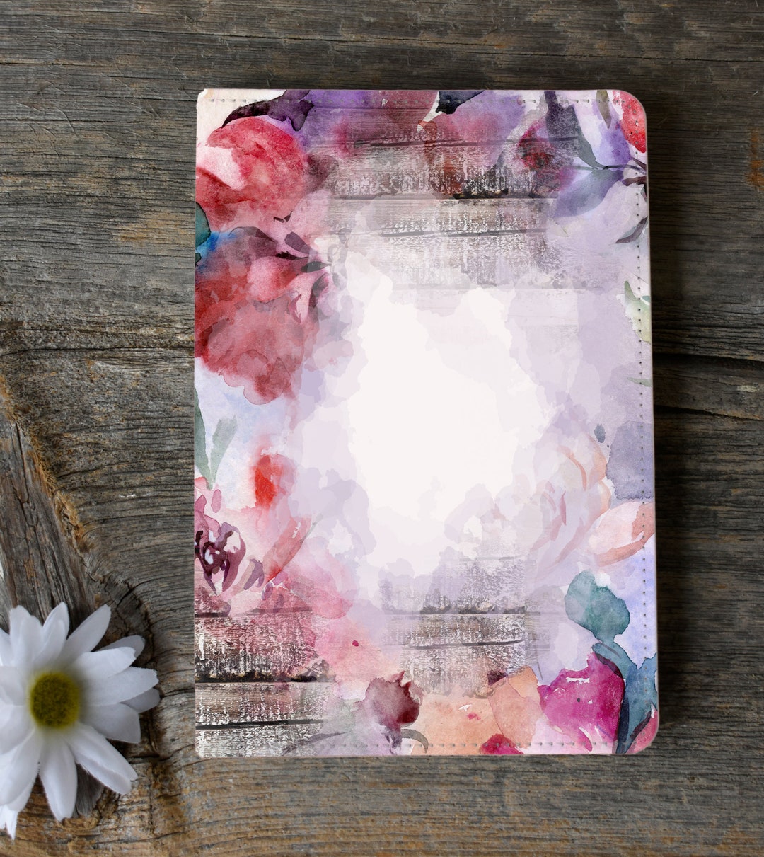 Journal Sublimation Design Template Floral Wood Splash With Colored ...