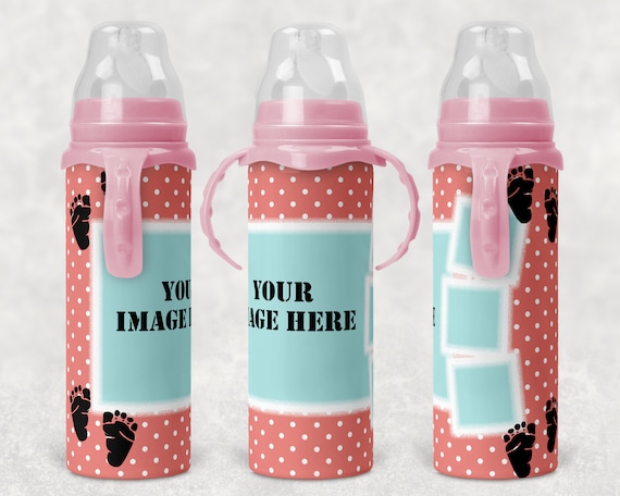 Baby Bottle Sublimation Pink with Photo Spots Design Digital | Etsy
