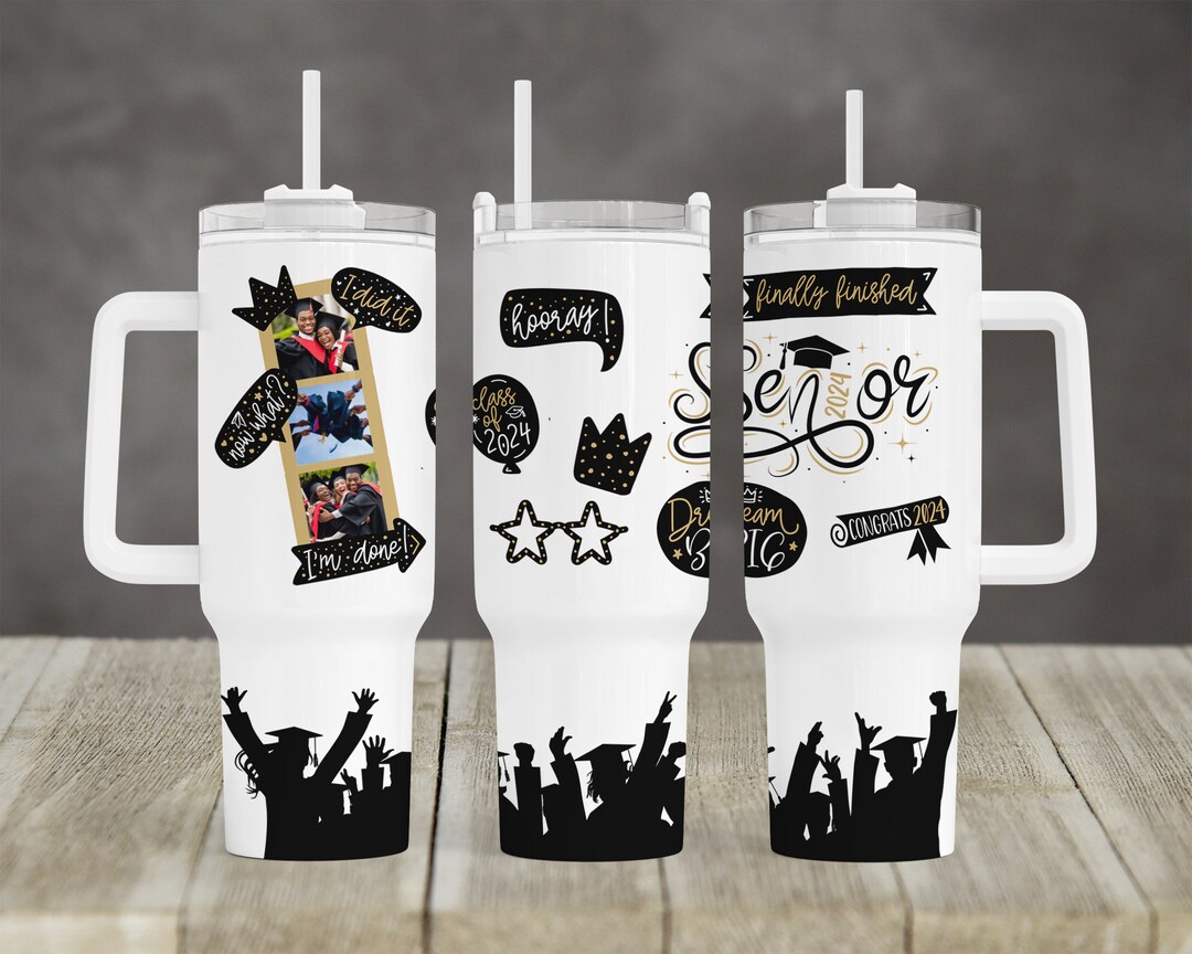 Graduation Design 40 Oz 2 Piece Tumbler Sublimation Template Digital ...
