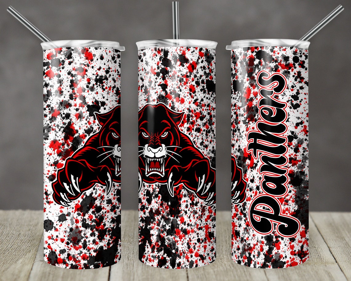20 Oz Skinny Tumbler Sublimation Design Template Panthers Power Wash ...