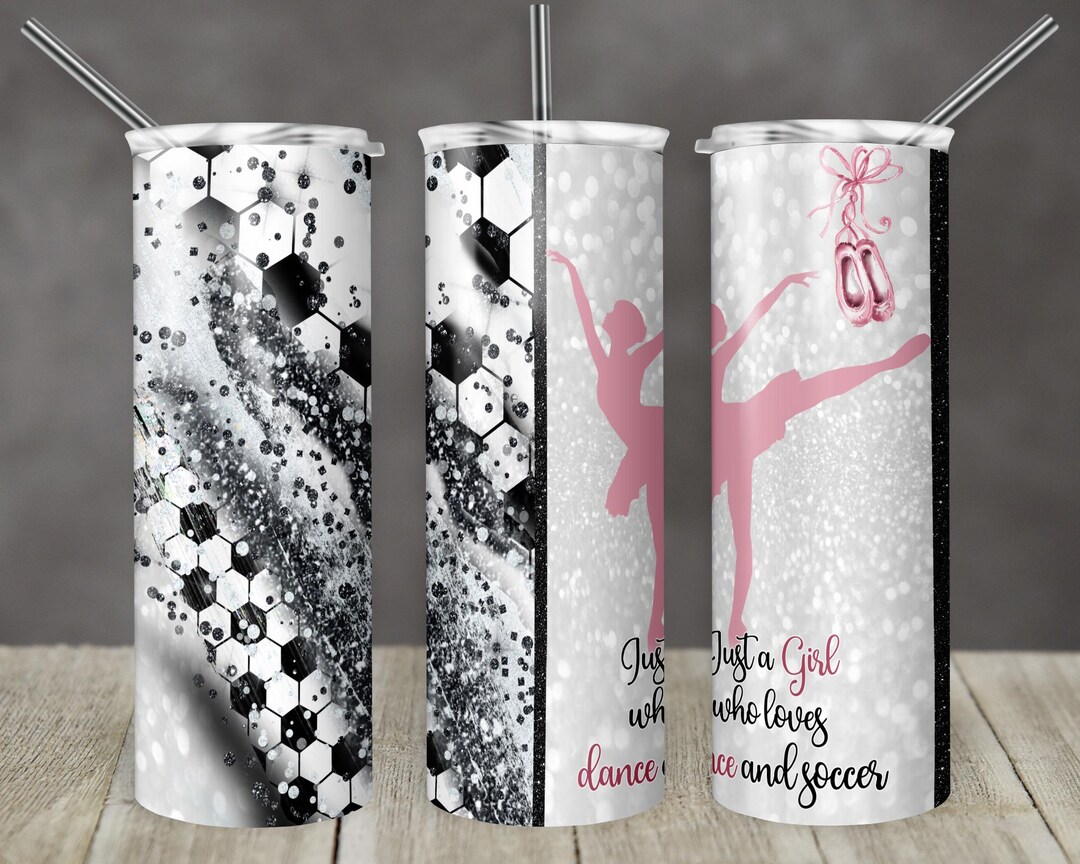 20 Oz Skinny Tumbler Soccer Dance and Soccer Love Half and Half ...