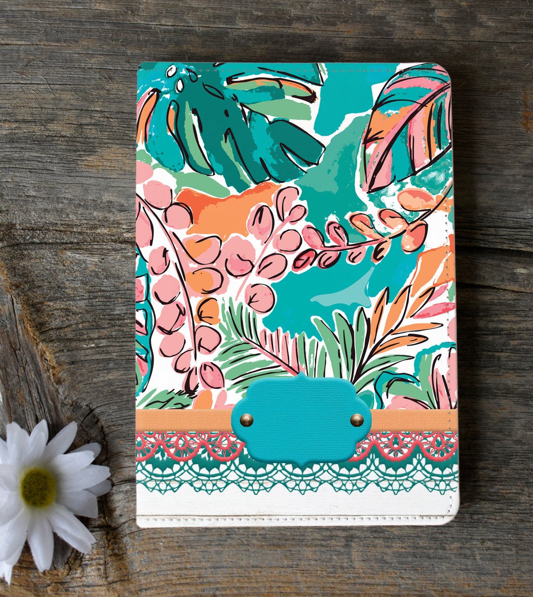 Journal Sublimation Design Template Plants Leaves Bright Tropical for ...