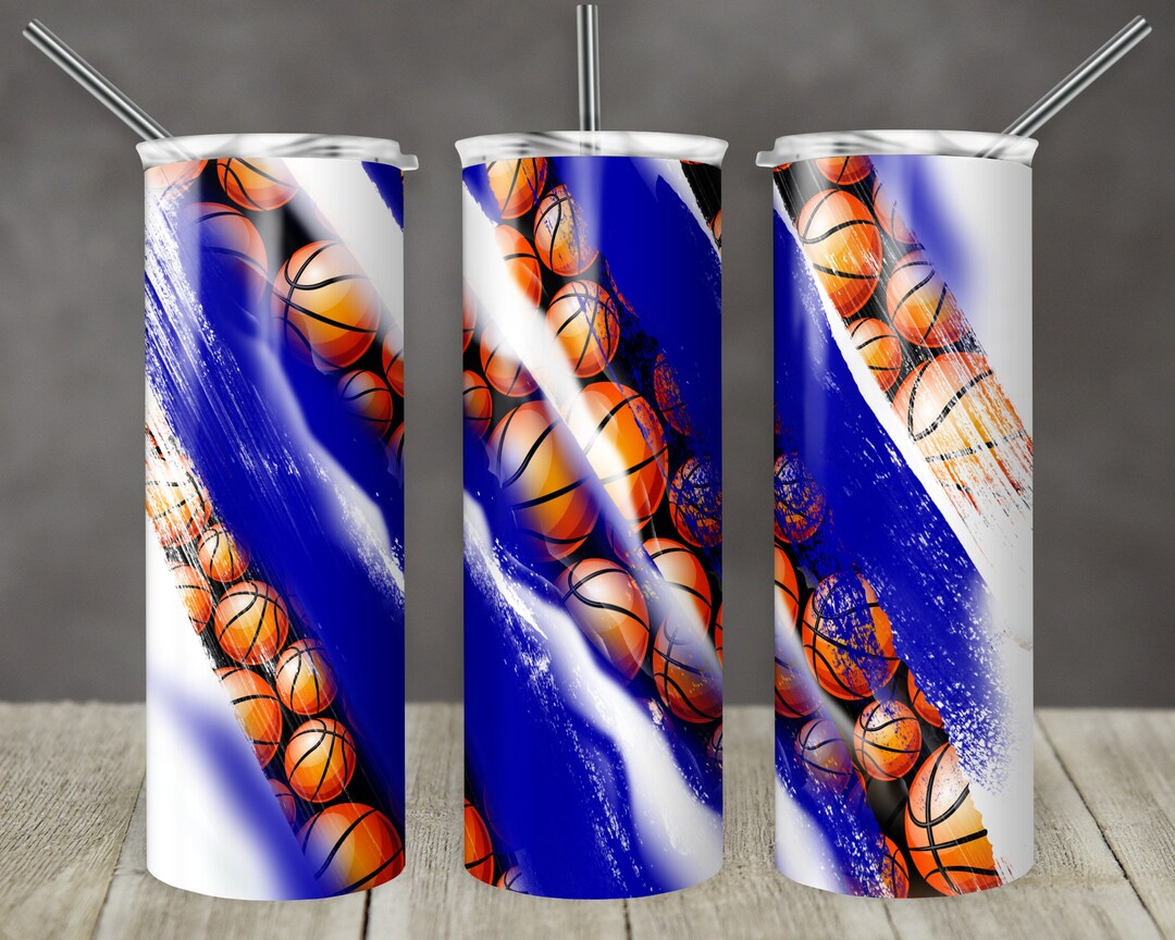 20 Oz Skinny Tumbler Sublimation Template Milky Way Solid Royal Blue ...