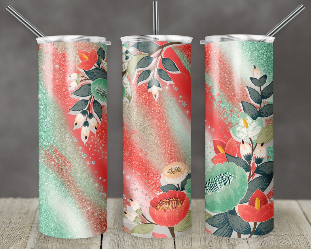 20 Oz Skinny Tumbler Sublimation Template Agate Milky Way Spring Color ...
