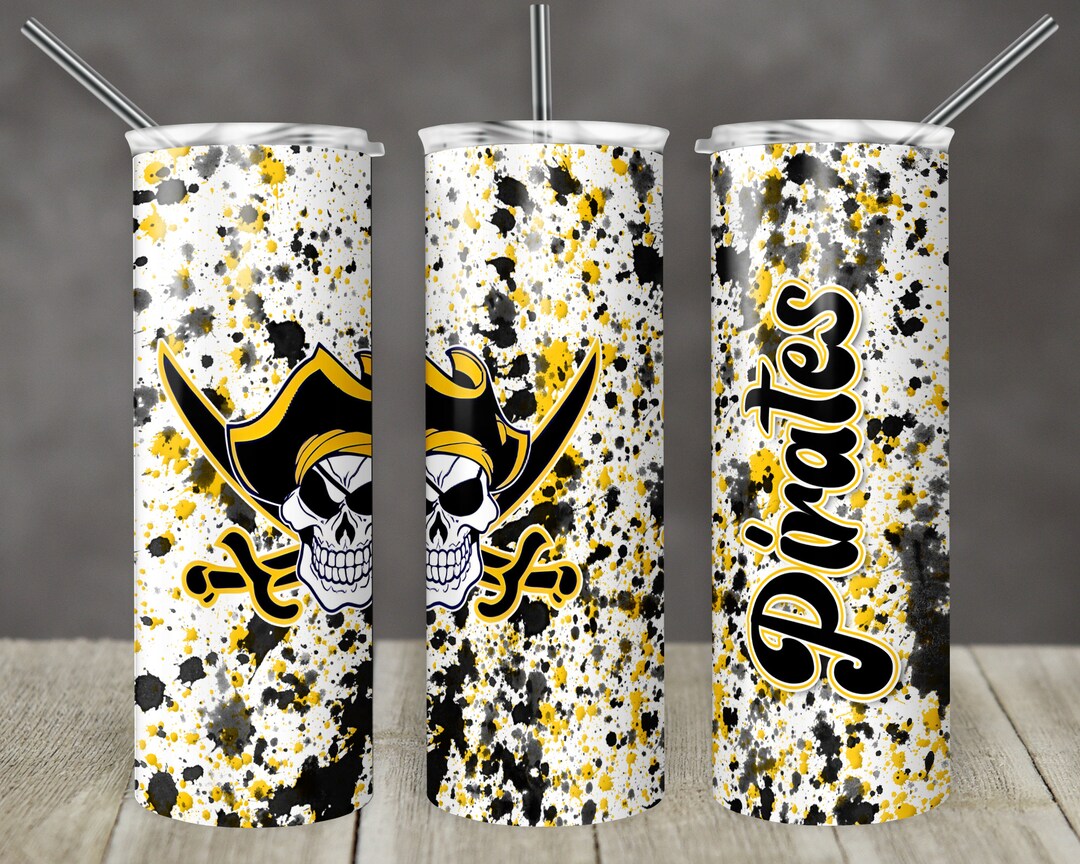 20 Oz Skinny Tumbler Sublimation Design Template Gold Yellow Black ...