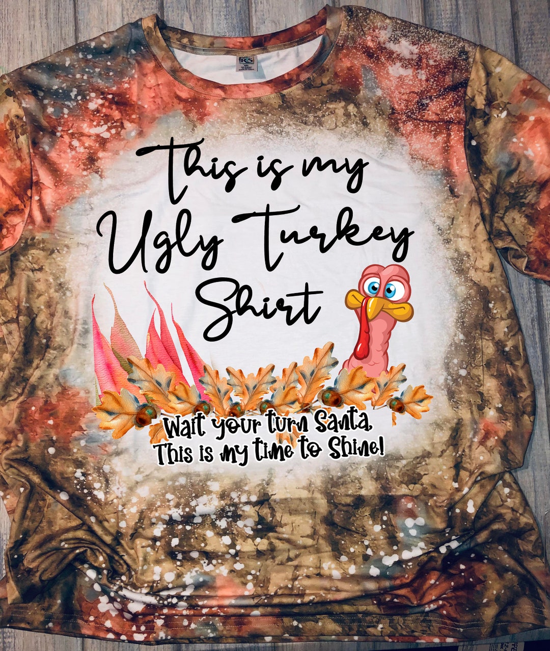 Shirt or Waterslide Design Fall Autumn Thanksgiving Ugly Turkey Shirt ...