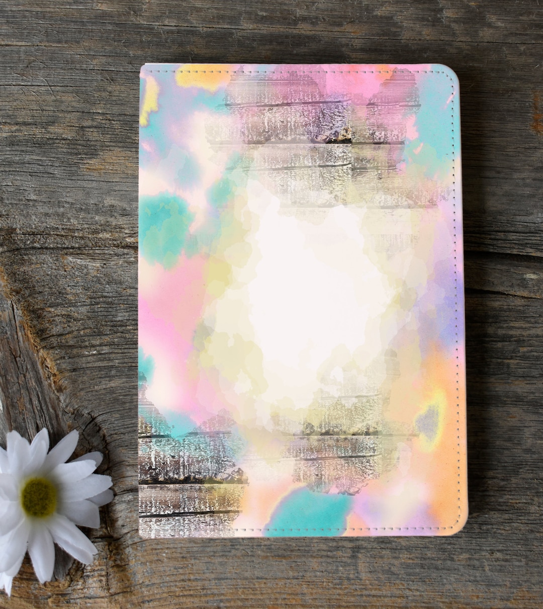 Journal Sublimation Design Template Floral Wood Splash With Colored ...