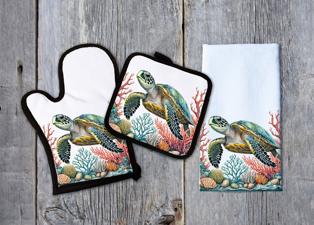 Sublimation Kitchen Set Designs Towel Oven Mitt and Pot Holder Design ...