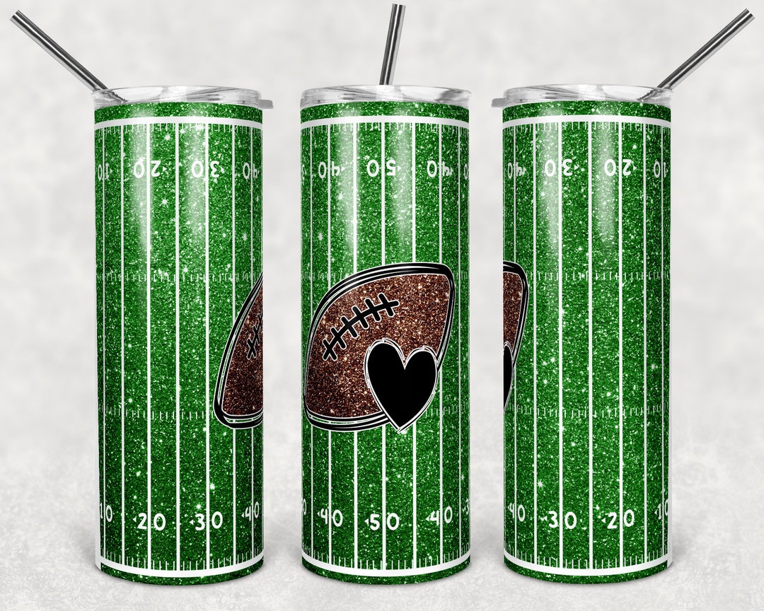 20 Oz Skinny Tumbler Glitter Football Field Sublimation Design Digital ...