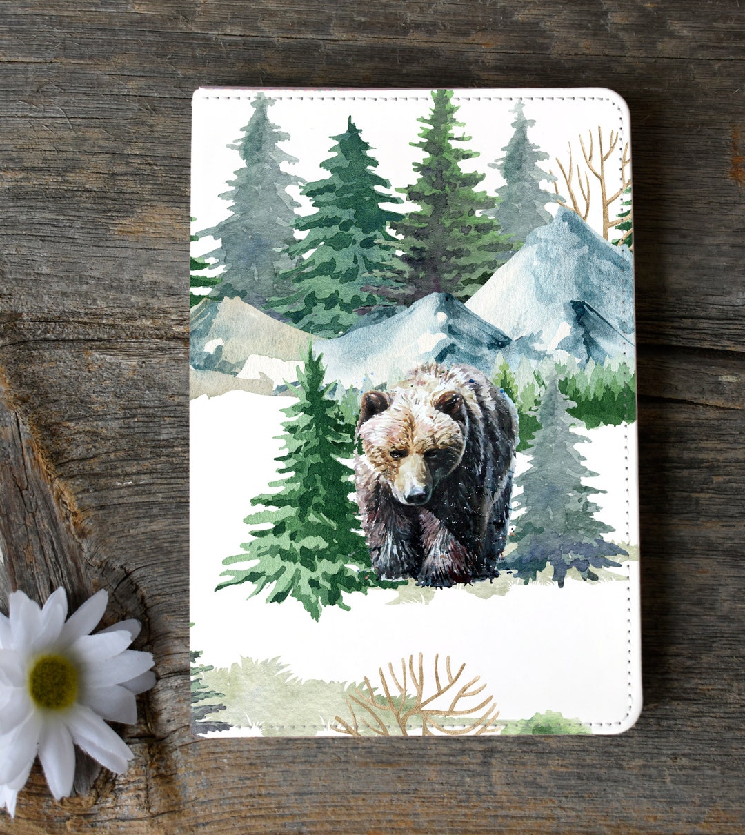 Journal Sublimation Design Template Beach Pine Tree Forest Bear Digital ...