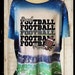 Faux Bleach Football Tshirt Mock for Rtssublimationblanks - Etsy