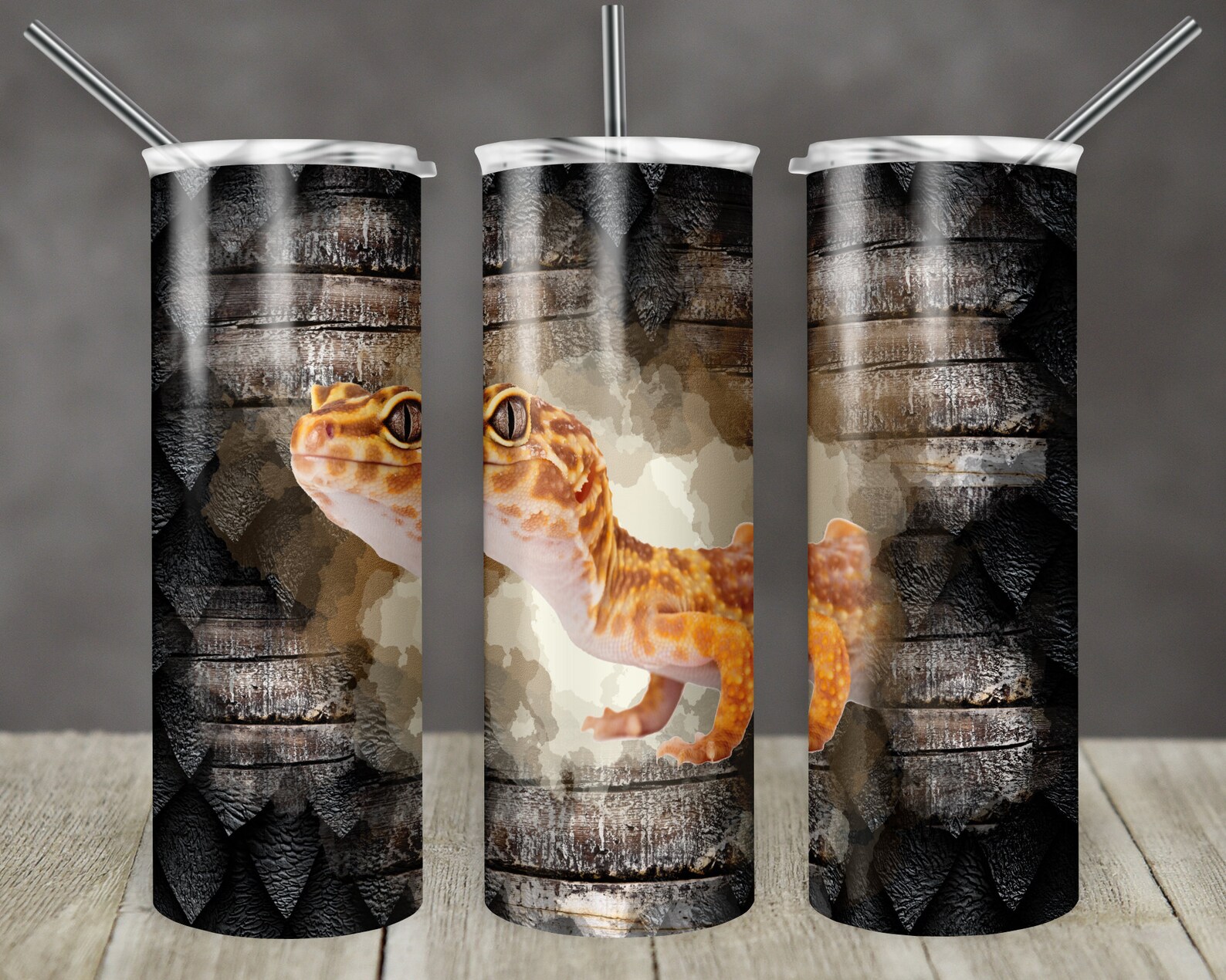 20 Oz Skinny Tumbler Sublimation Design Template Lizard Scale - Etsy