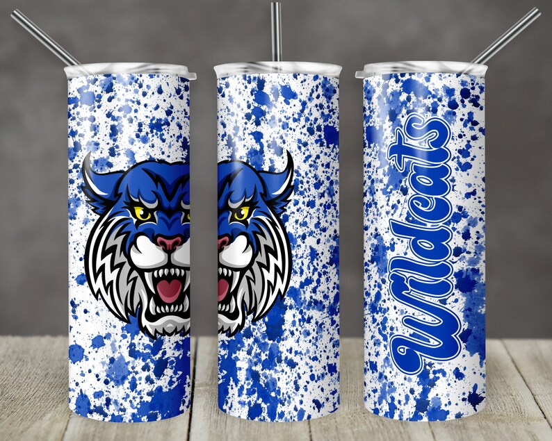 20 Oz Skinny Tumbler Sublimation Design Template Royal Blue Etsy