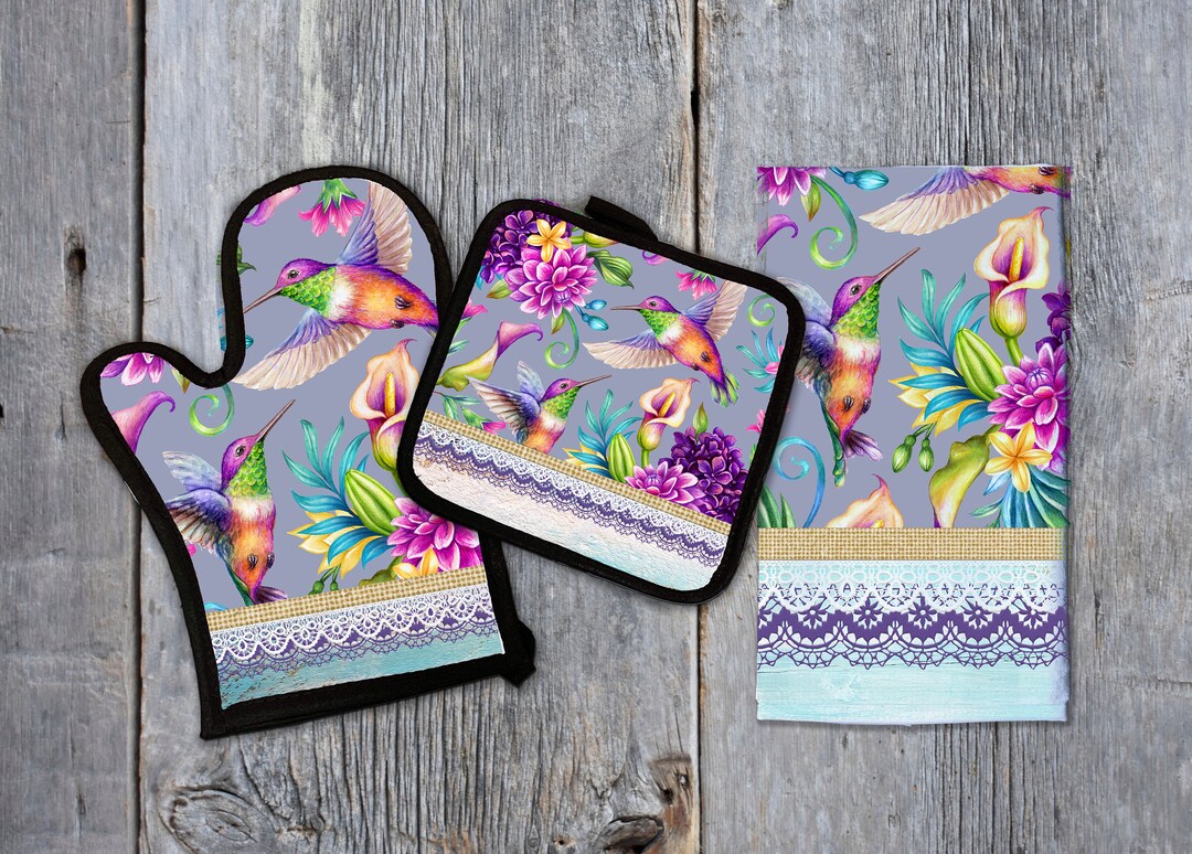 Sublimation Kitchen Set Designs Towel Oven Mitt and Pot Holder Design ...