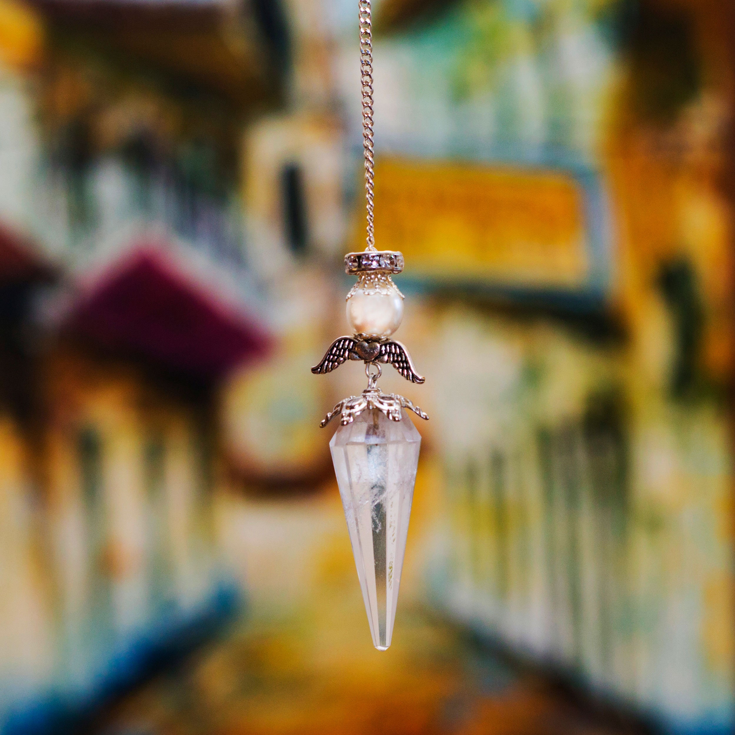 Crystal Pendulum. Angel Pendulum Physics. Quartz Faceted. | Etsy
