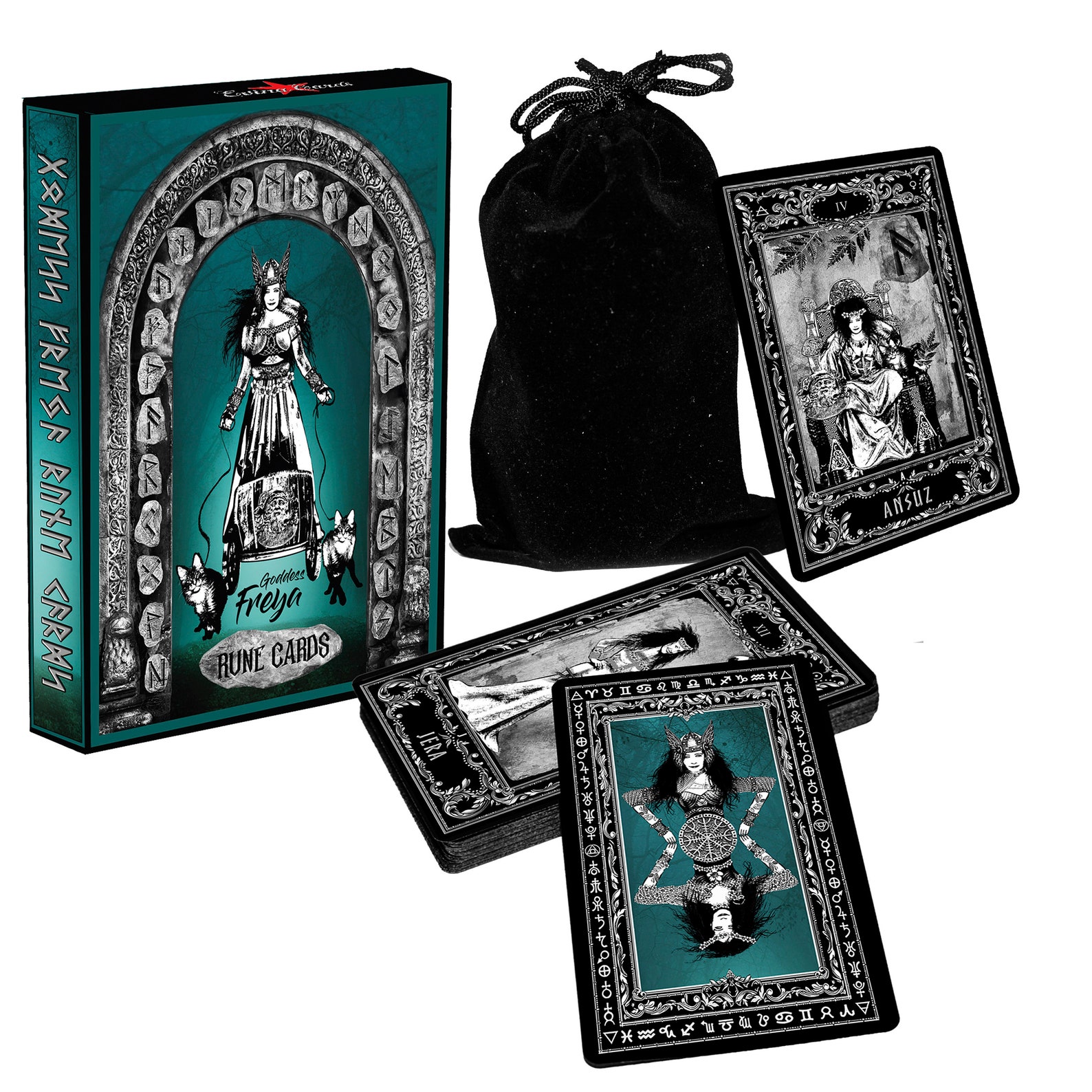 Goddess Freya Rune Cards Runes Cards Rune set Runes set | Etsy