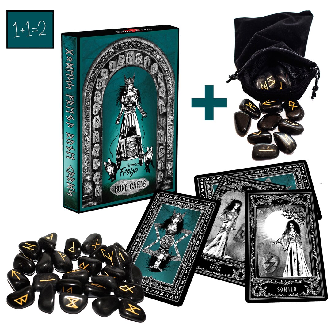 Goddess Freya Rune Cards 25 Runes Cards 25 Rune Stones Rune Set, Runes ...
