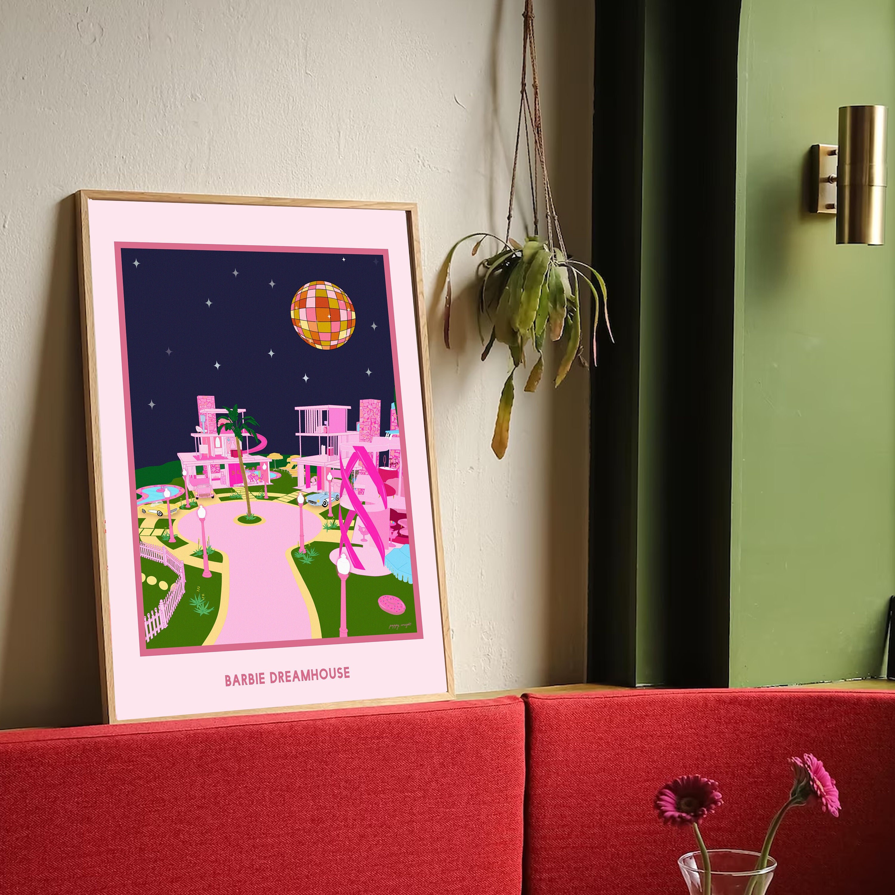 Barbie Movie Inspired Print | Barbie Dreamhouse Print | Pink Wall Art ...
