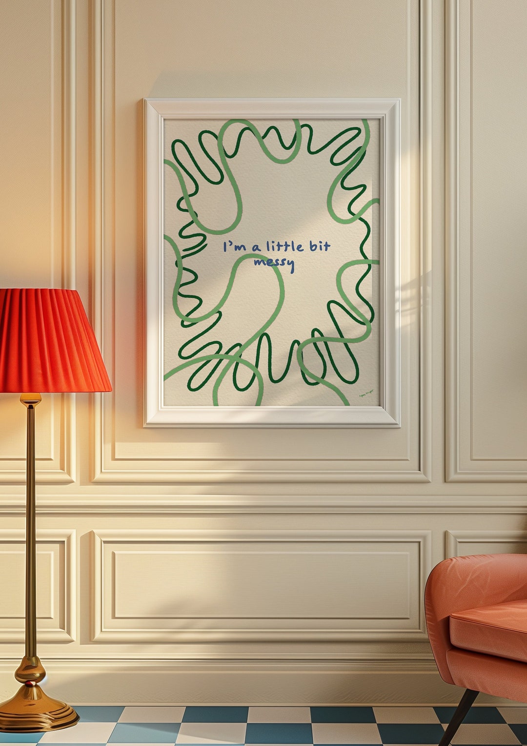 Messy Print, Poster, Gallery Wall Art, Kitchen, Living Room, A5 A4 A3 ...