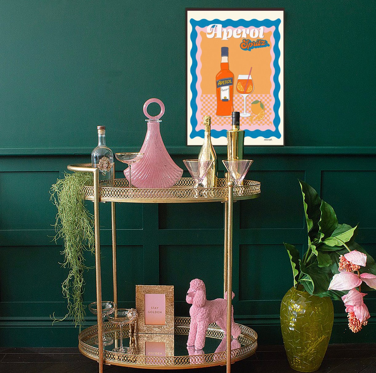 Aperol Art Print Retro Art Dining Room Wall Art Kitchen - Etsy