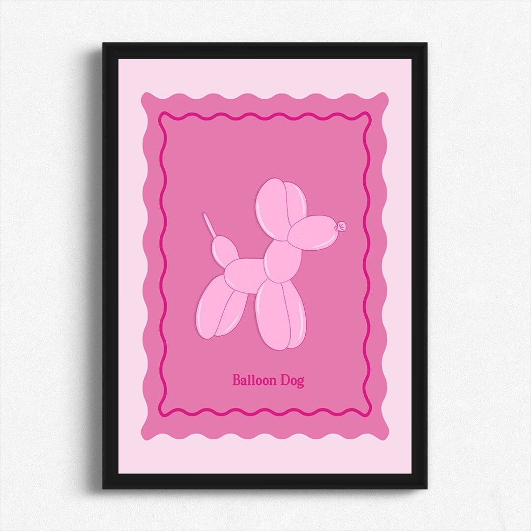 Abstract Balloon Dog Print Eclectic Wall Art Funky Posters Gallery Wall ...
