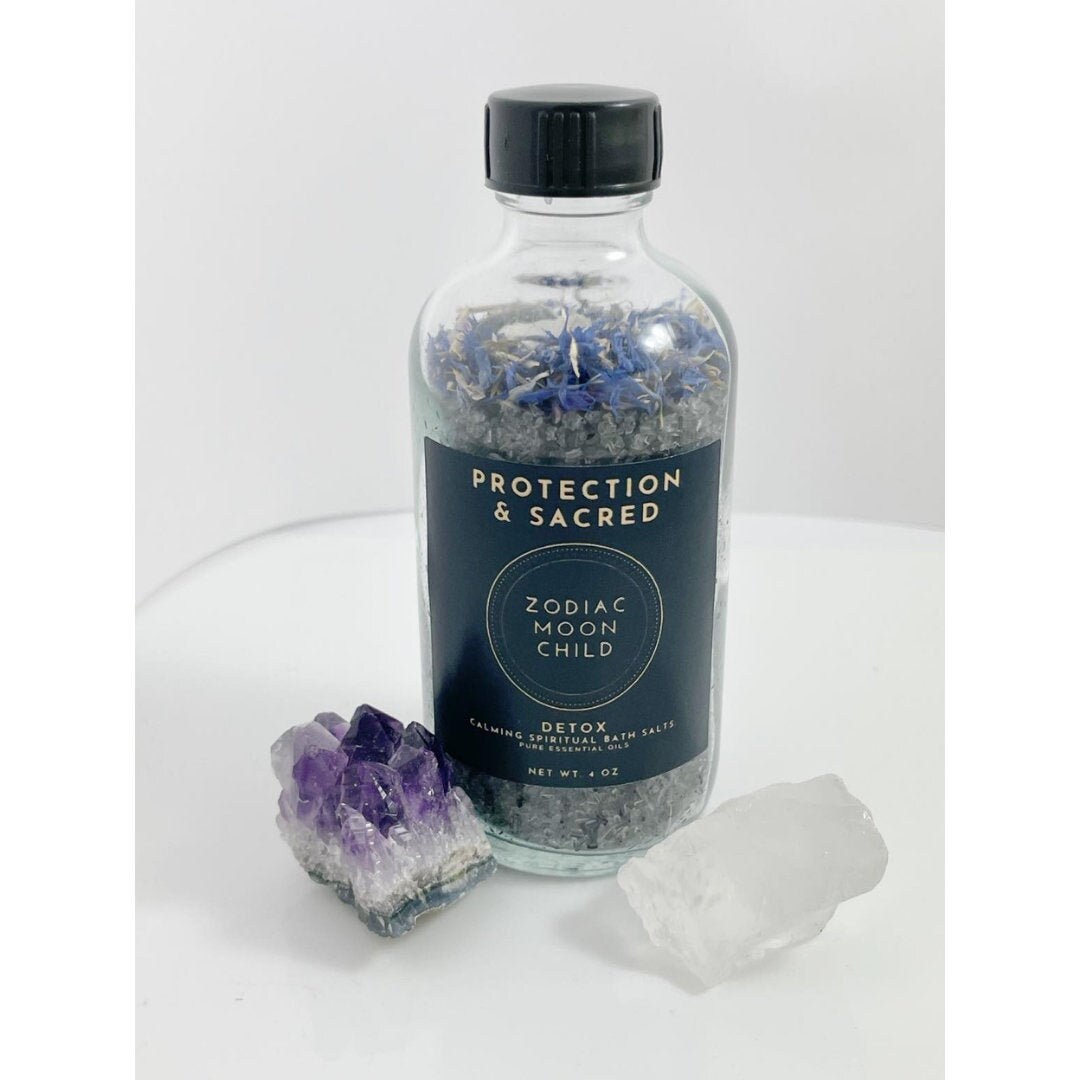 Spiritual Crystal Bath Salt Blend Energy Cleanse Essential - Etsy