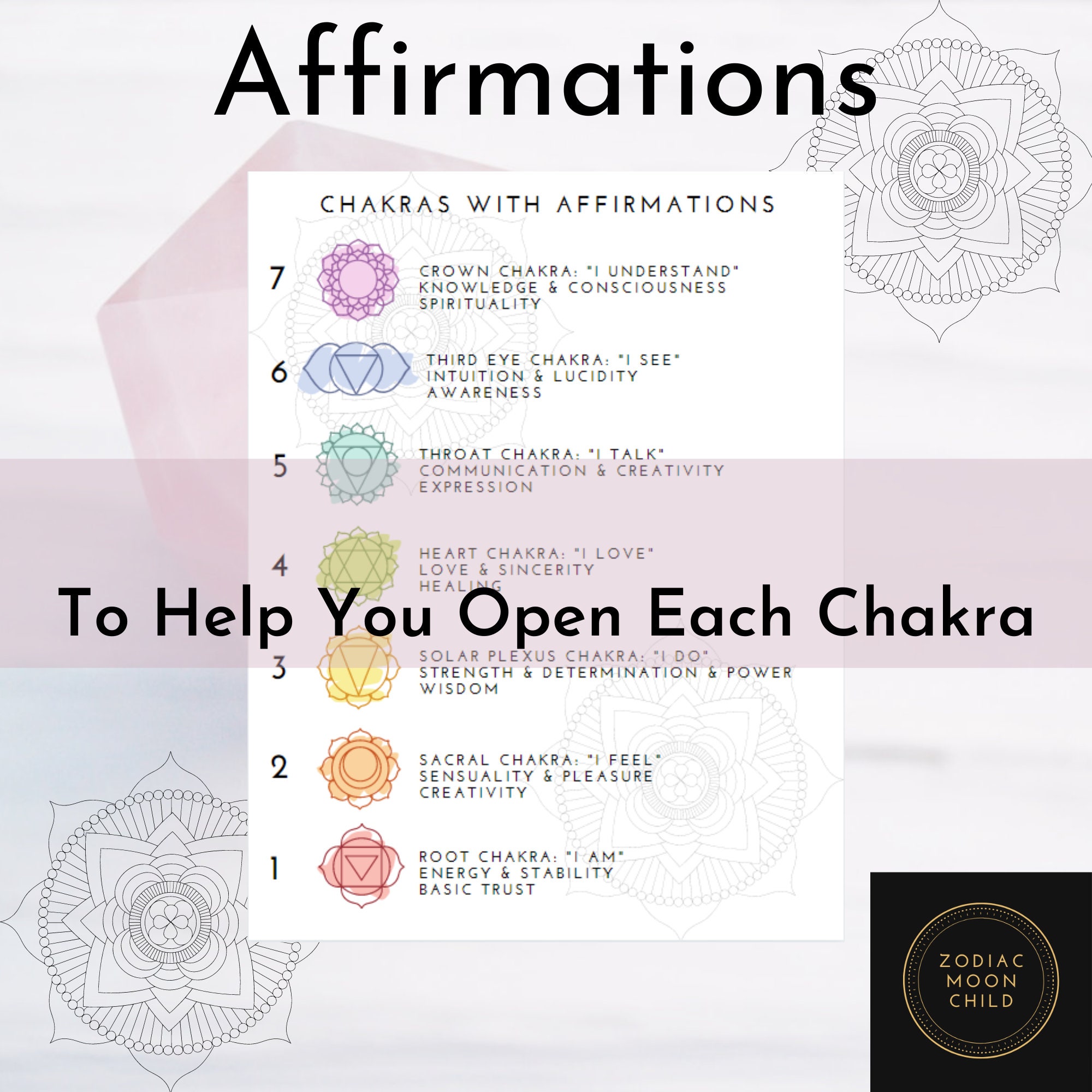 Chakra Alignment Planner: Spiritual Journal, Coloring Pages (PDF ...