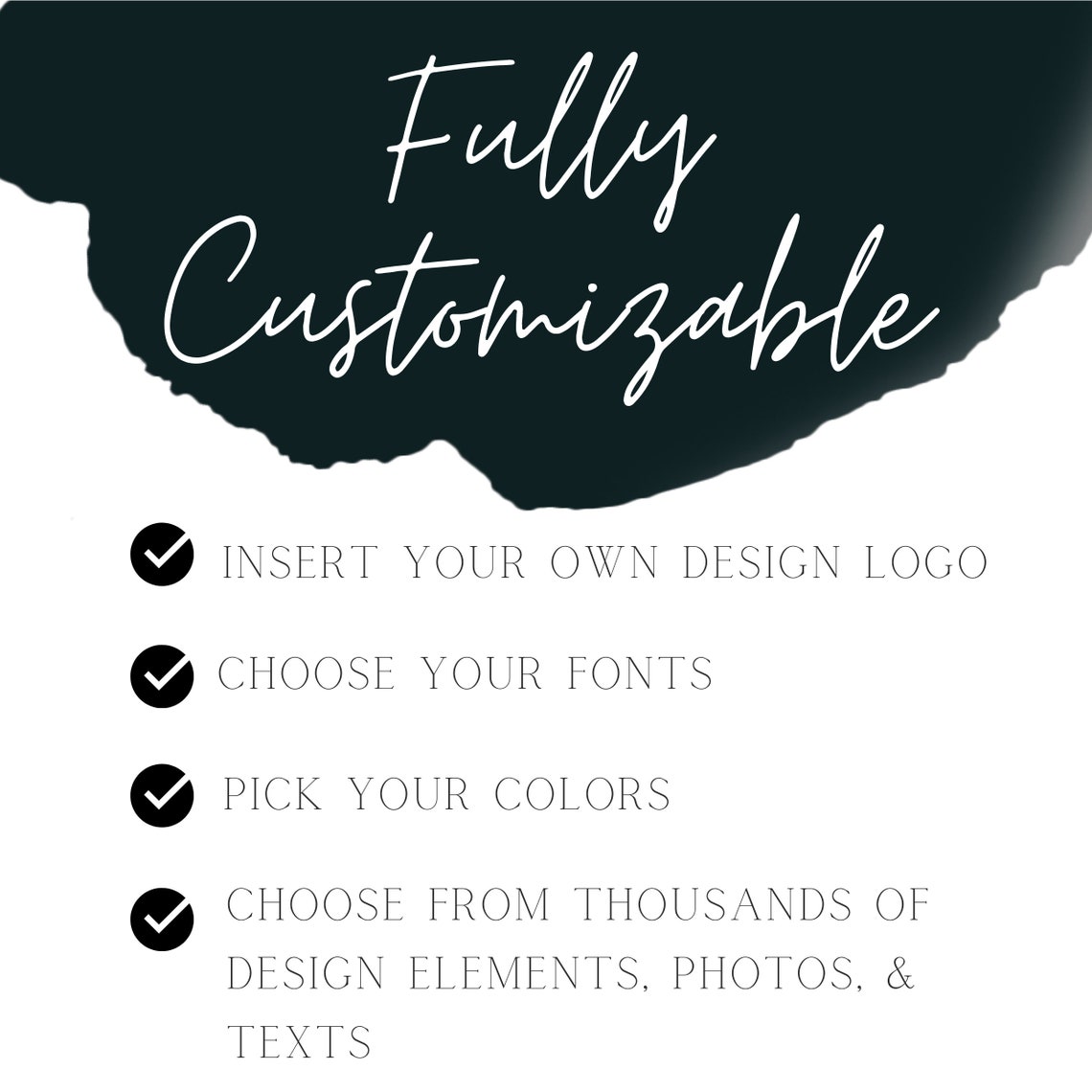 Thank You for Your Order Insert Card / Customer Thank You / Black ...