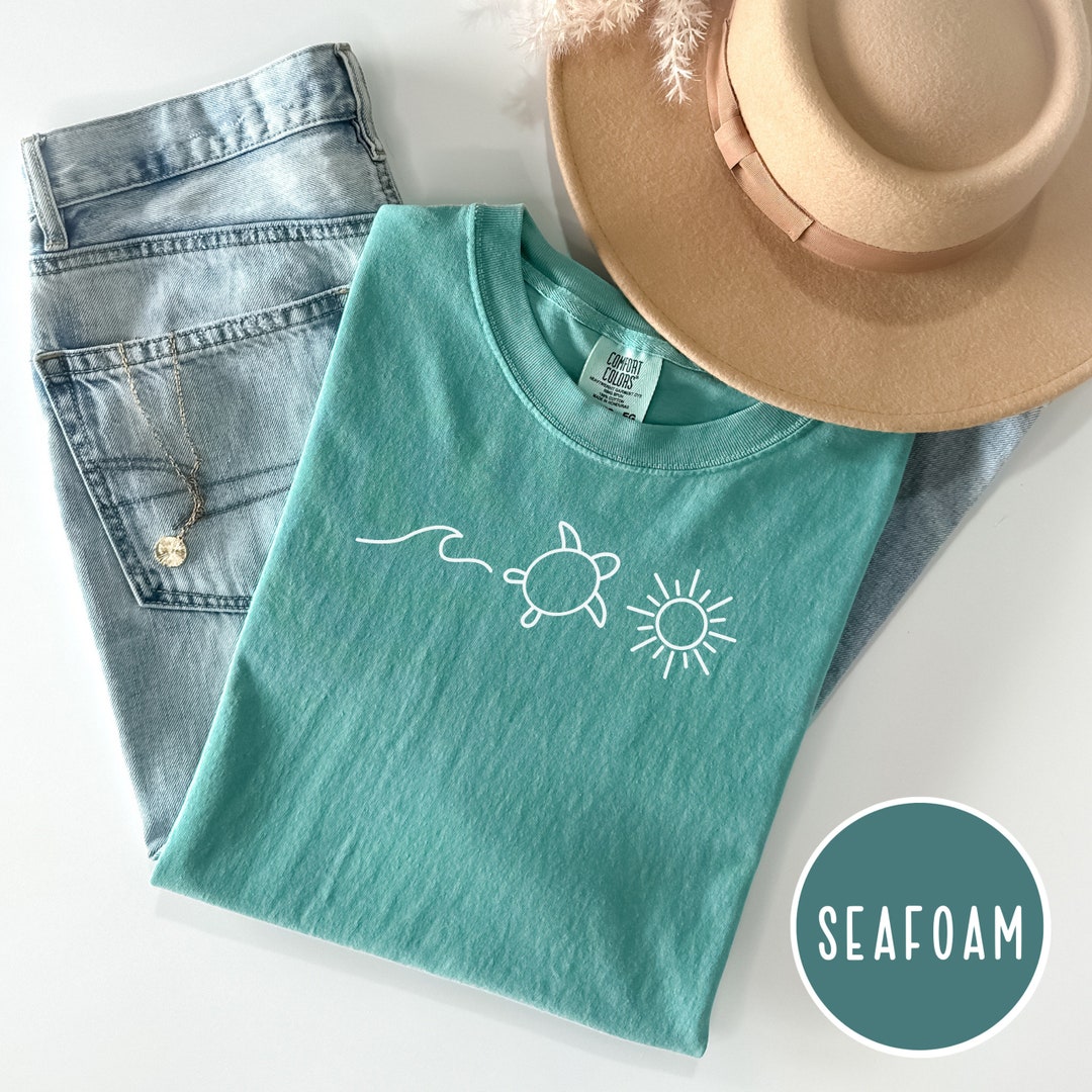 Ocean Turtle Sun Summer T-shirt, Beach Bum Tee, Beach Tshirt, Comfort ...